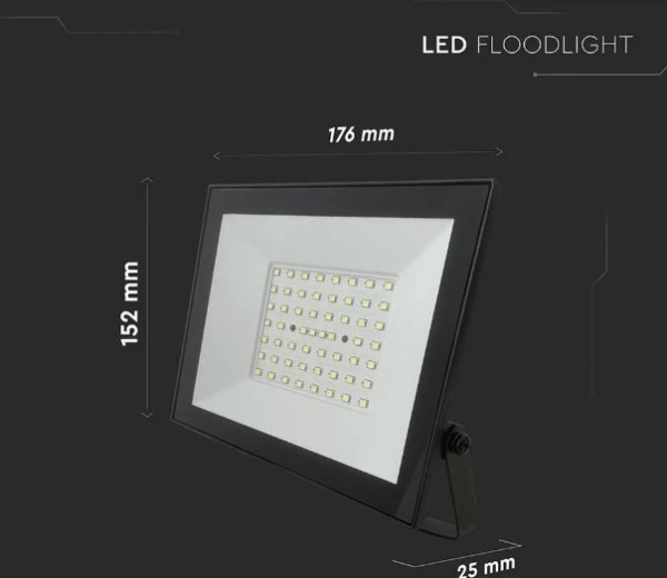 LED REFLEKTOR 50W SMD 6500K 176*152*25mm