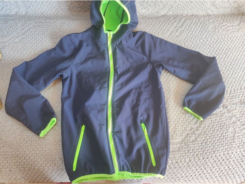 Jakna softshell teget zelena fluo XXS-M unisex