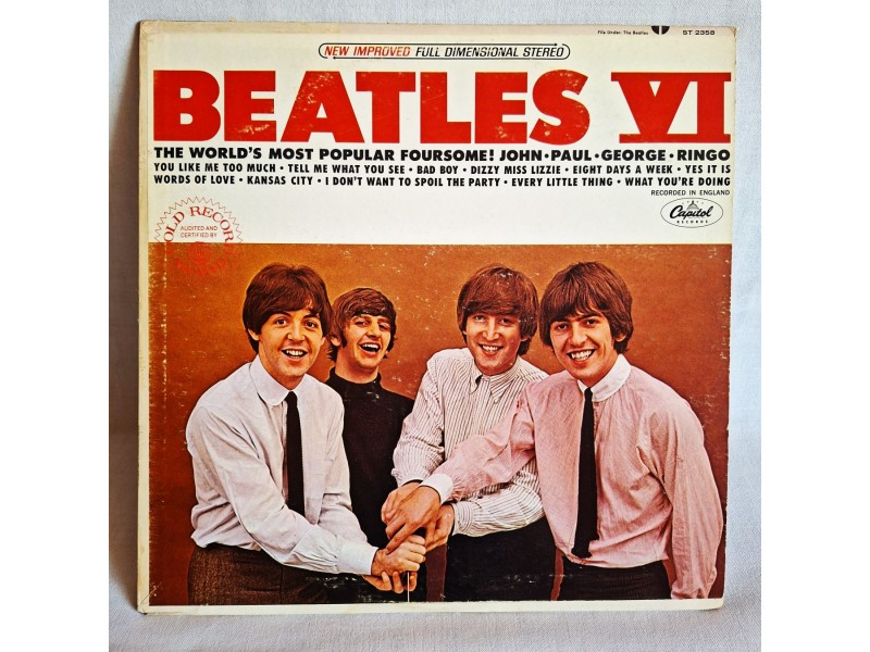 BEATLES! AMERIČKO! ŠESTI LP U AMERICI! OMOT5-,LP5!