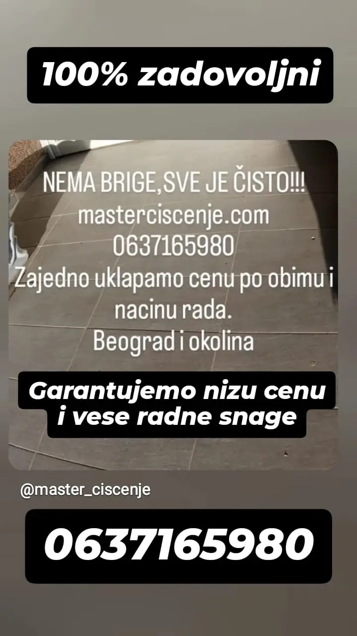 Čišćenje i održavanje objekata Beograd, master či