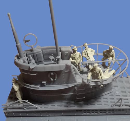 Germania-Figuren 72-WW2-480 Kriegsmarine 1939-45 – U-Boat VIIc Conning Tower Section As A Display For Figures