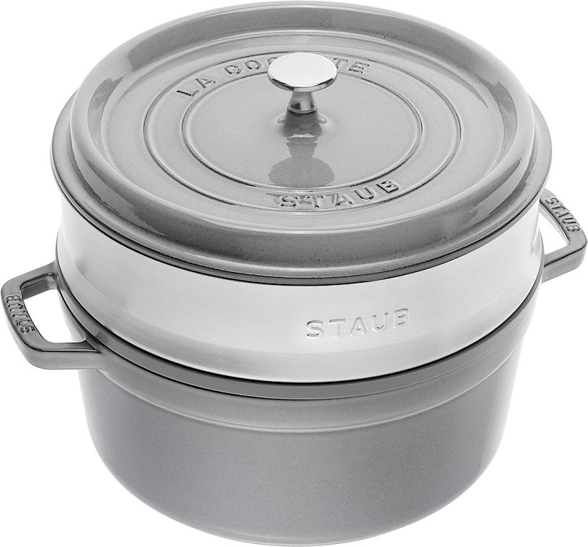 STAUB okrugla gusana posuda Cocotte 24cm - siva boja