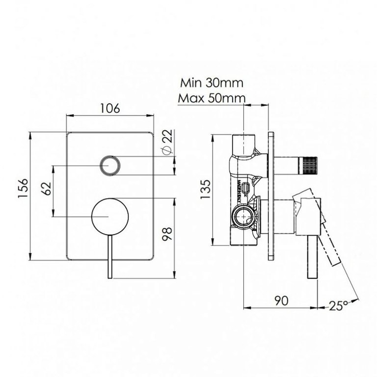 REMER METRICA UGRADNA -KOCKA BRUSH GOLD
