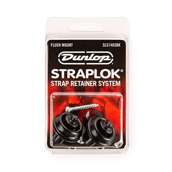 Dunlop SLS1403BK Straplok Dugme za Kaiš – Dual Design Strap Lock, Crno