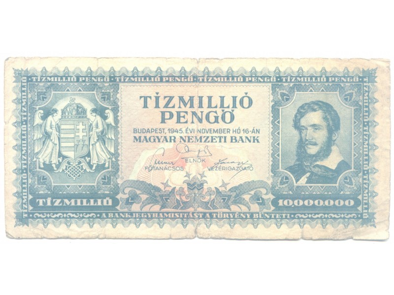 Madjarska 10.000.000 pengo 1945