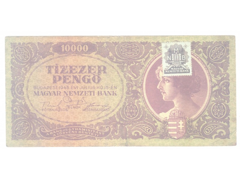 Madjarska 10.000 pengo 1945