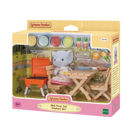 Sylvanian bbq picnic set -elephant girl- ( EC5640 )