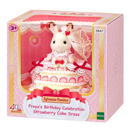 Sylvanian families freyas birthday celebration strawberry cake dress ( EC5847 )
