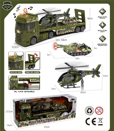 Set za igru - vojni kamion+helikopter ( 998951 )
