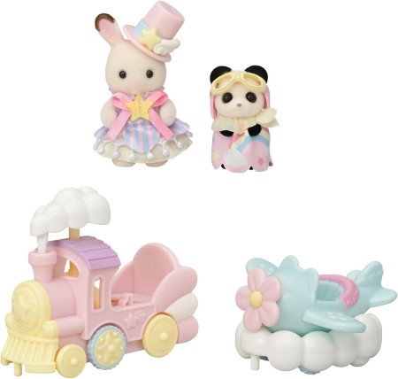 Sylvanian families amusement park ride set -plane & train- ( EC5819 )