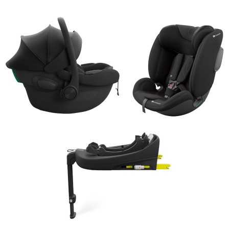 Kinderkraft set auto sedišta i-lite i-fix endura safe sa isofix bazom black ( kcensa00blk3000 )