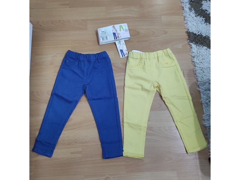 SET od dva para pantalona za devojcice, vel 98 ( NOVO )