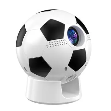 YT600 FOOTBALL DESIGN MINI PROJECTOR – ANDROID 13, WIFI 6 - WHITE / BLACK