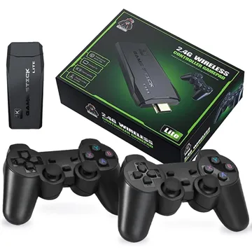 Y3 LITE VIDEO GAME HDMI STICK WITH DUAL 2.4G WIRELESS CONTROLLERS - BUILT-IN 3000 GAMES, 32G (OPEN BOX - BULK SATISFACTORY)