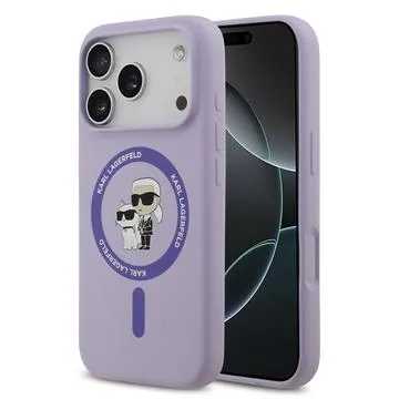 IPHONE 17 PRO KARL LAGERFELD KARL AND CHOUPETTE LIQUID SILICONE MAGSAFE CASE