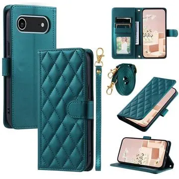 IPHONE AIR LUXURY QUILTED WALLET CASE - GREEN