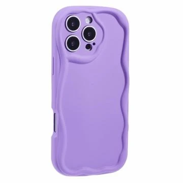 IPHONE 16 PRO MAX CANDY COLOR WAVY TPU CASE - PURPLE