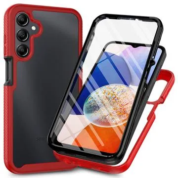 SAMSUNG GALAXY A17 360 PROTECTION SERIES CASE - RED / CLEAR