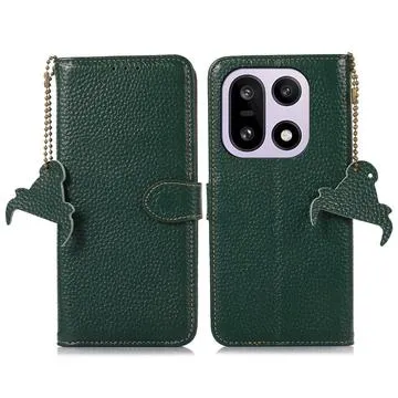 ONEPLUS 15 WALLET LEATHER CASE WITH RFID - GREEN