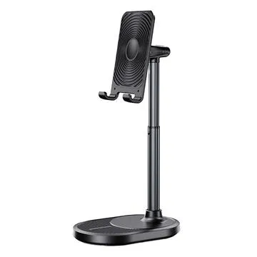 T19 ADJUSTABLE PHONE/TABLET HOLDER FOR OFFICE, VIDEO WATCHING AND LIVE STREAMING - BLACK