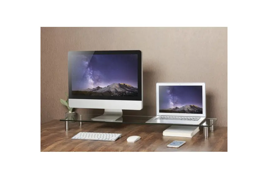 MS-TABLE-GL-01 Gembird postolje za monitor od kaljenog stakla 1000 x 260 x 93 mm