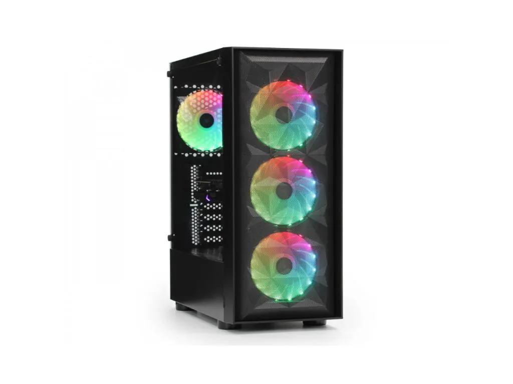 Igmax Kucište IG-MAX N1907 OCTAGON 4F Mid Tower/ATX/Micro ATX/Mini ITX/RGB/bez napajanja/crna