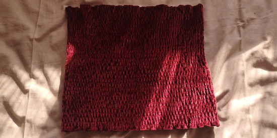 Plišani burgundy top