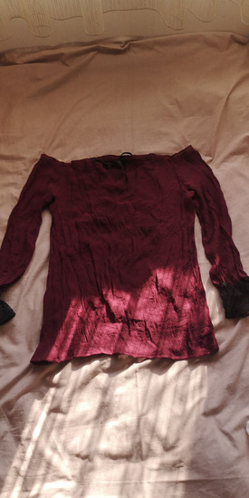 Burgundy gothic vamp bluza