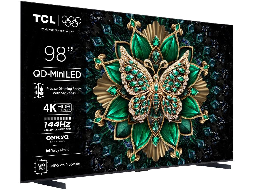 Televizor TCL 98C6K/MiniLED-QLED/98″/4K UHD/144Hz/Google TV/crna