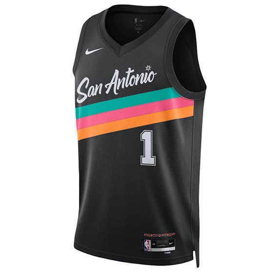 NIKE X NBA SAN ANTONIO SPURS CITY EDITION SWINGMAN JERSEY '#1 VICTOR WEMBANYAMA'