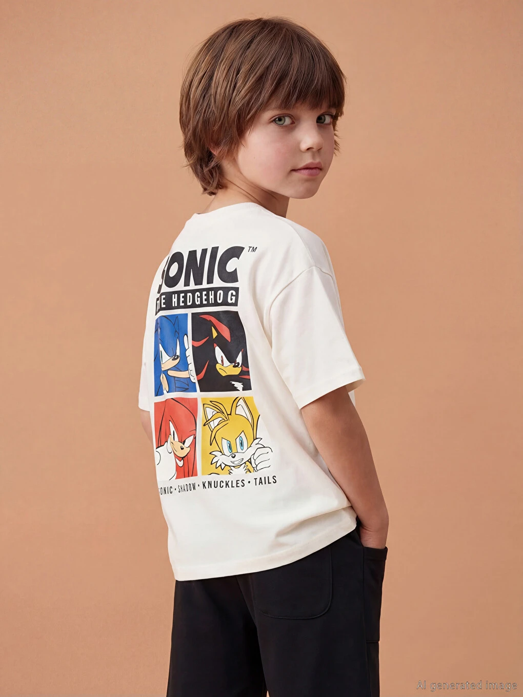 LCW Kids Sonic Štampana Dečija Majica
