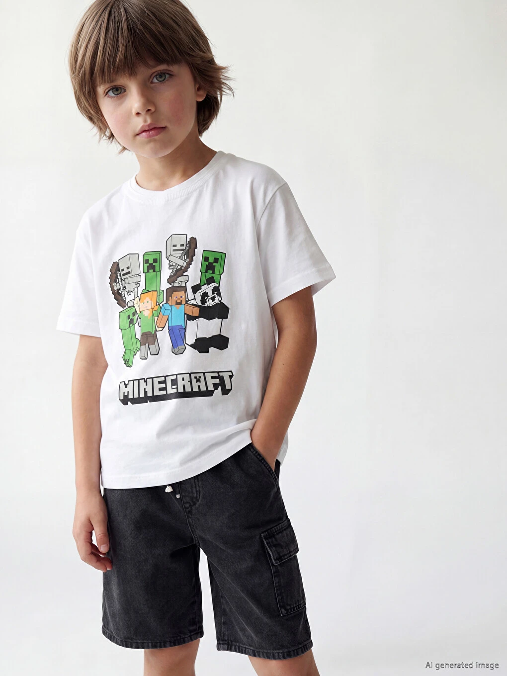LCW Kids Minecraft Štampana Majica Za Dečake