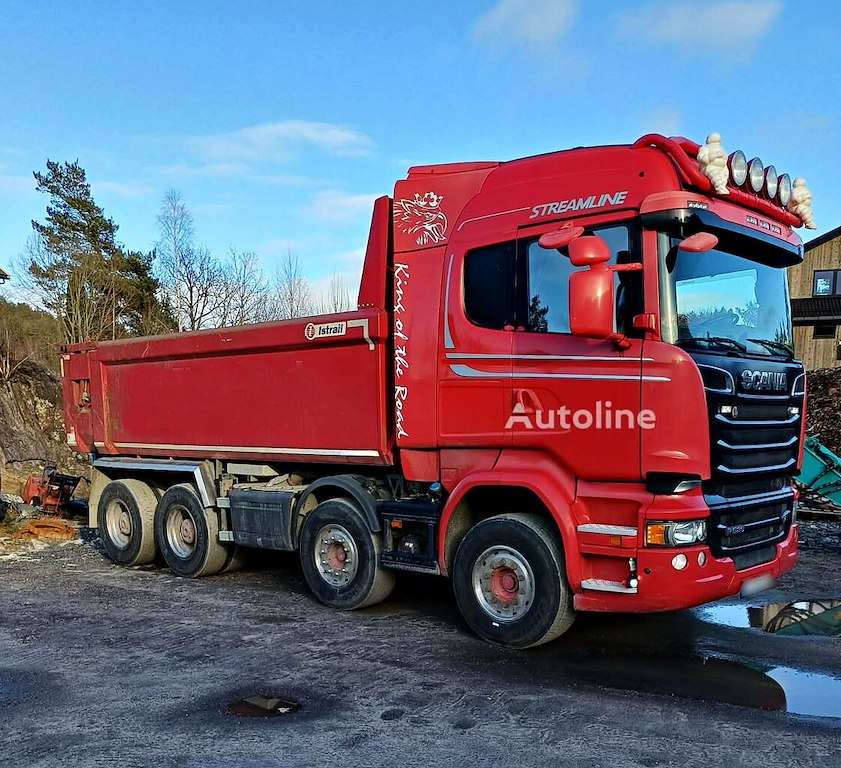 Scania R580 V8 *8x4 *EURO 6 *FULL STEEL *TANDEM LIFT *HUB Reduction kiper
