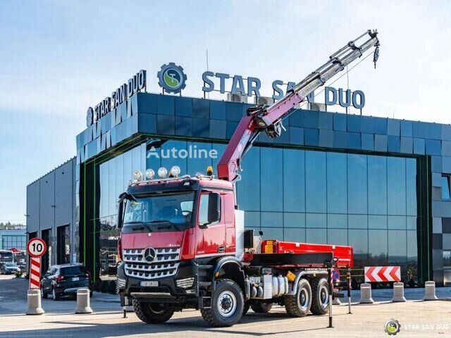 Mercedes-Benz AROCS 3345 6x6 HMF 3220 Winch Crane tipper kiper