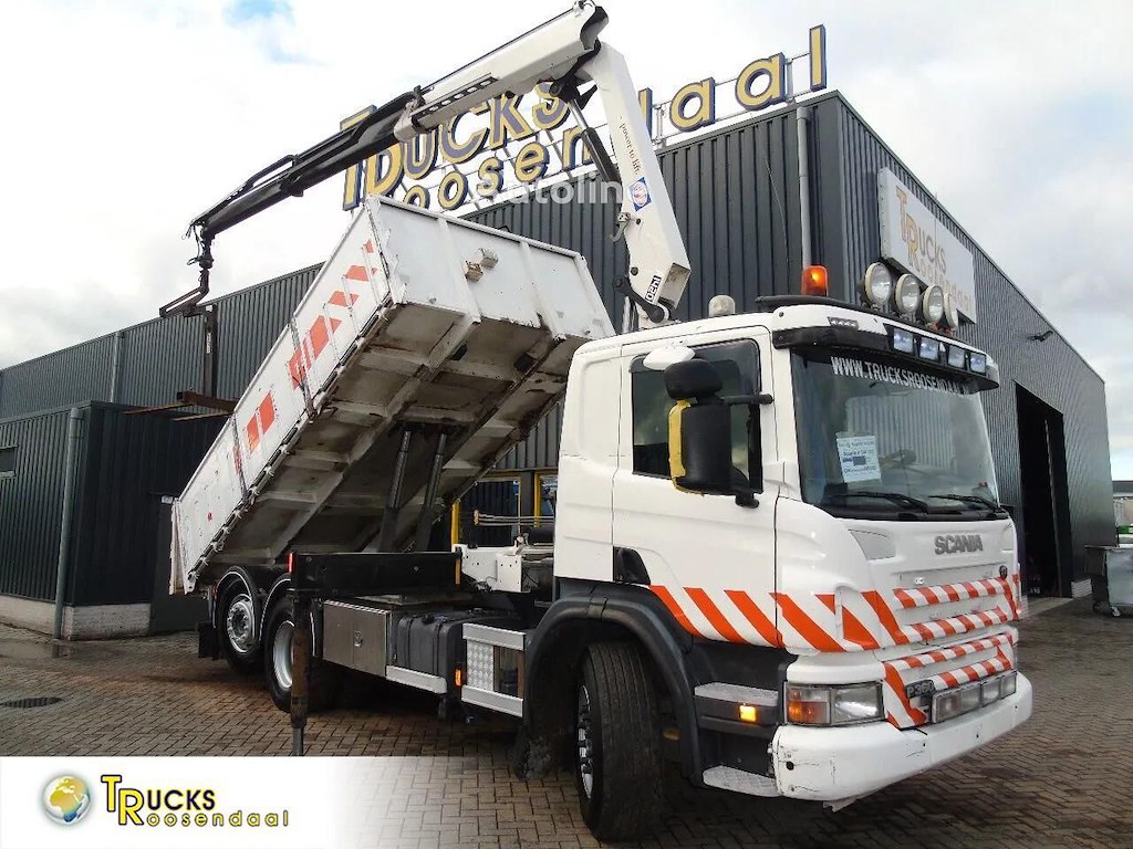 Scania P360 6X2 + HMF 1420 K2 + REMOTE + TIPPER + EURO 5 kiper