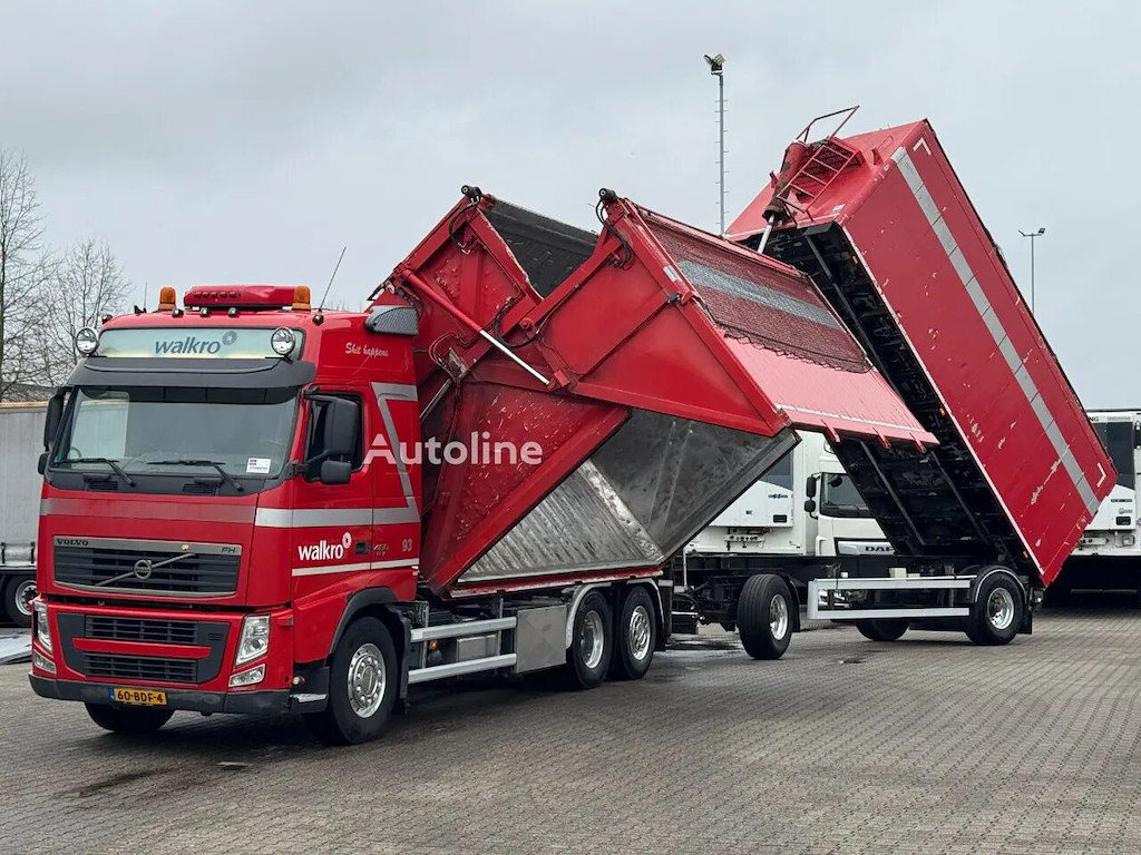 Volvo FH 460 EEV Side Tipper with Crane + Tipper Trailer kiper + prikolica kiper