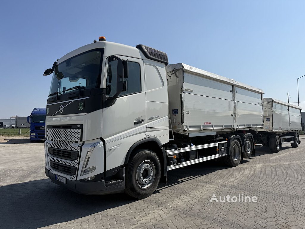 Volvo FH 460 6X2 tipper + trailer kiper + prikolica kiper