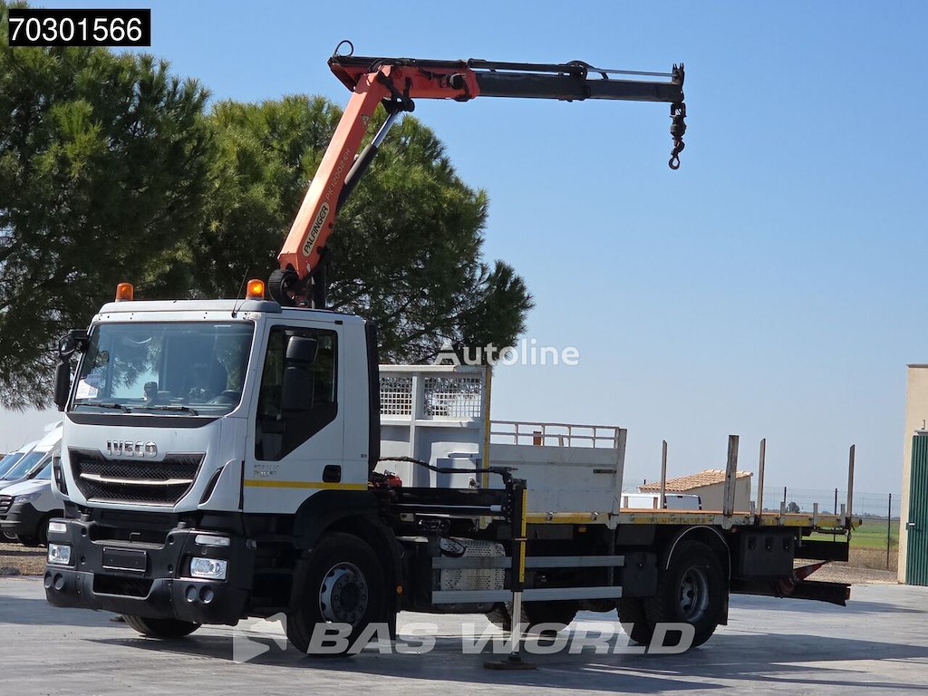 IVECO Stralis 310 4X2 Grua Palfinger PK 12002 EH Ballestas Automático kamion s ravnom platformom