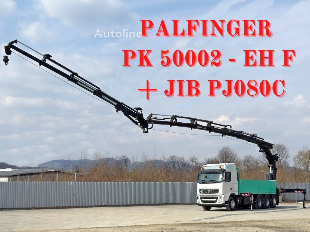 Volvo FH 500 * PK 50002-EH F +JIB PJ080C /FUNK* 8x4 kamion s ravnom platformom