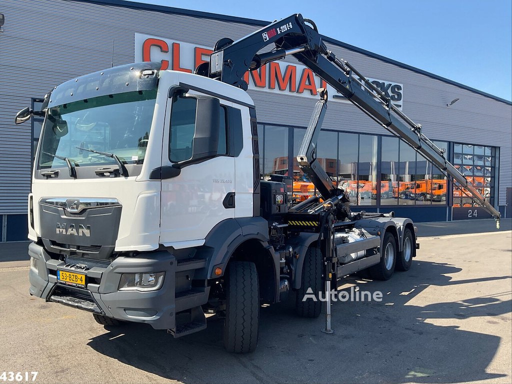MAN TGS 32.470 8x4 Euro 6 Hiab 22 Tonmeter laadkraan Just 68.765 Km! kamion rol kiper