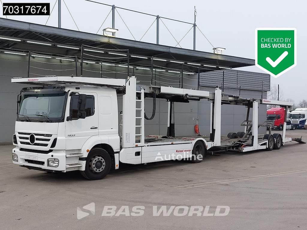 Mercedes-Benz Axor 1833 4X2 Kassbohrer SSV-01 car transporter combi 3-pedals F autotransporter