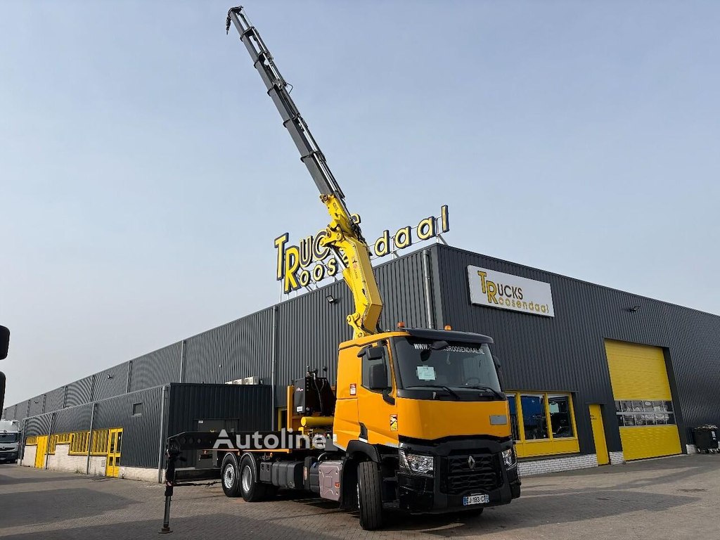 Renault C440 + HYVA HC501X E6 50TONS + 6X2 STEERING + EURO 6 + REMOTE kamion platforma