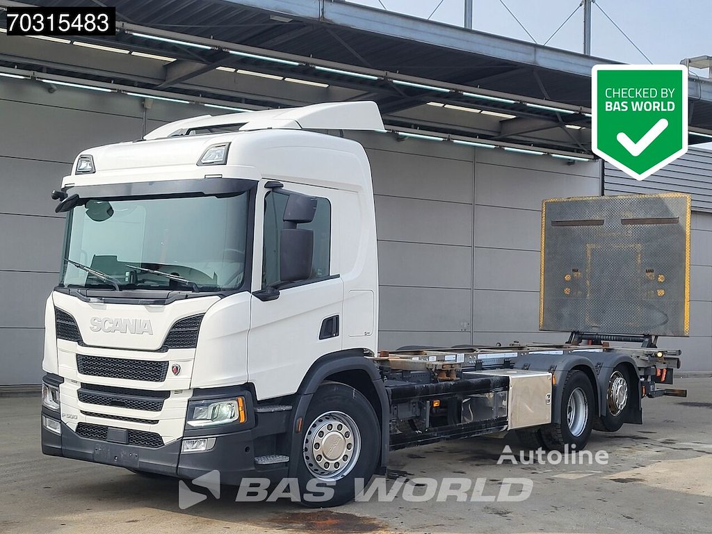 Scania P500 P 6X2 Full Air Zepro 2500kg Ladebordwand Lift-Lenk Asche Re vozilo za prevoz kontejnera
