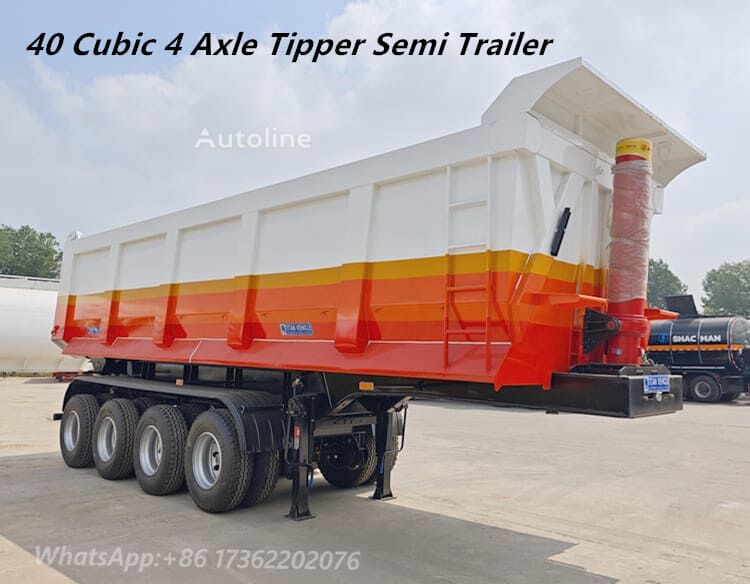 Nova Titan 40 Cubic 4 Axle Tipper Semi Trailer for Guatemala poluprikolica kipera