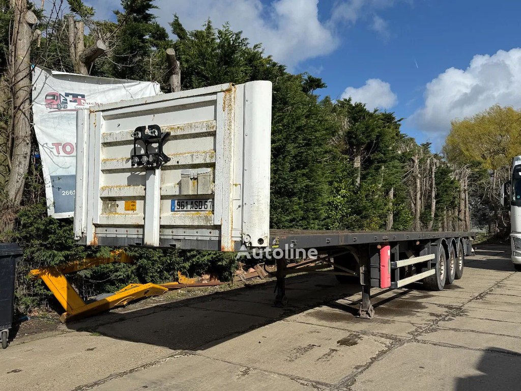 Fruehauf Flatbed trailer 3 Axle SAF front Lift axle poluprikolica platforma