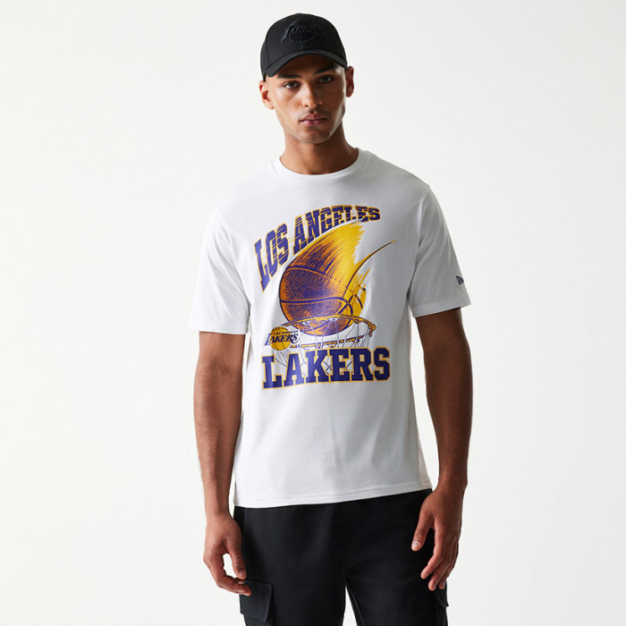 Los Angeles Lakers New Era NBA Ball Graphic White majica