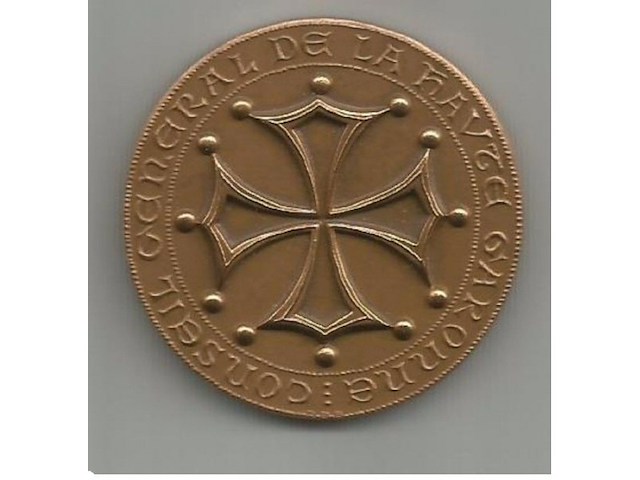 Medalja Conseil General de la Havre Garonne 48g d=44 m