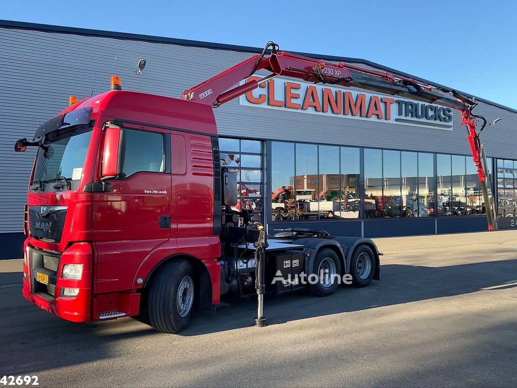 MAN TGX 28.440 Euro 6 Fassi 23 Tonmeter laadkraan + Fly-Jib tegljač