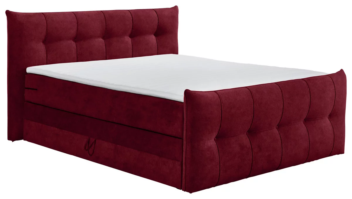 BOXSPRING KREVET 180/200 cm boja crnog vina