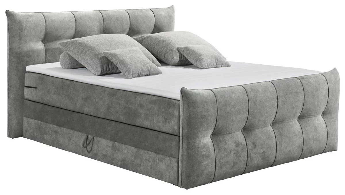 BOXSPRING KREVET 180/200 cm siva